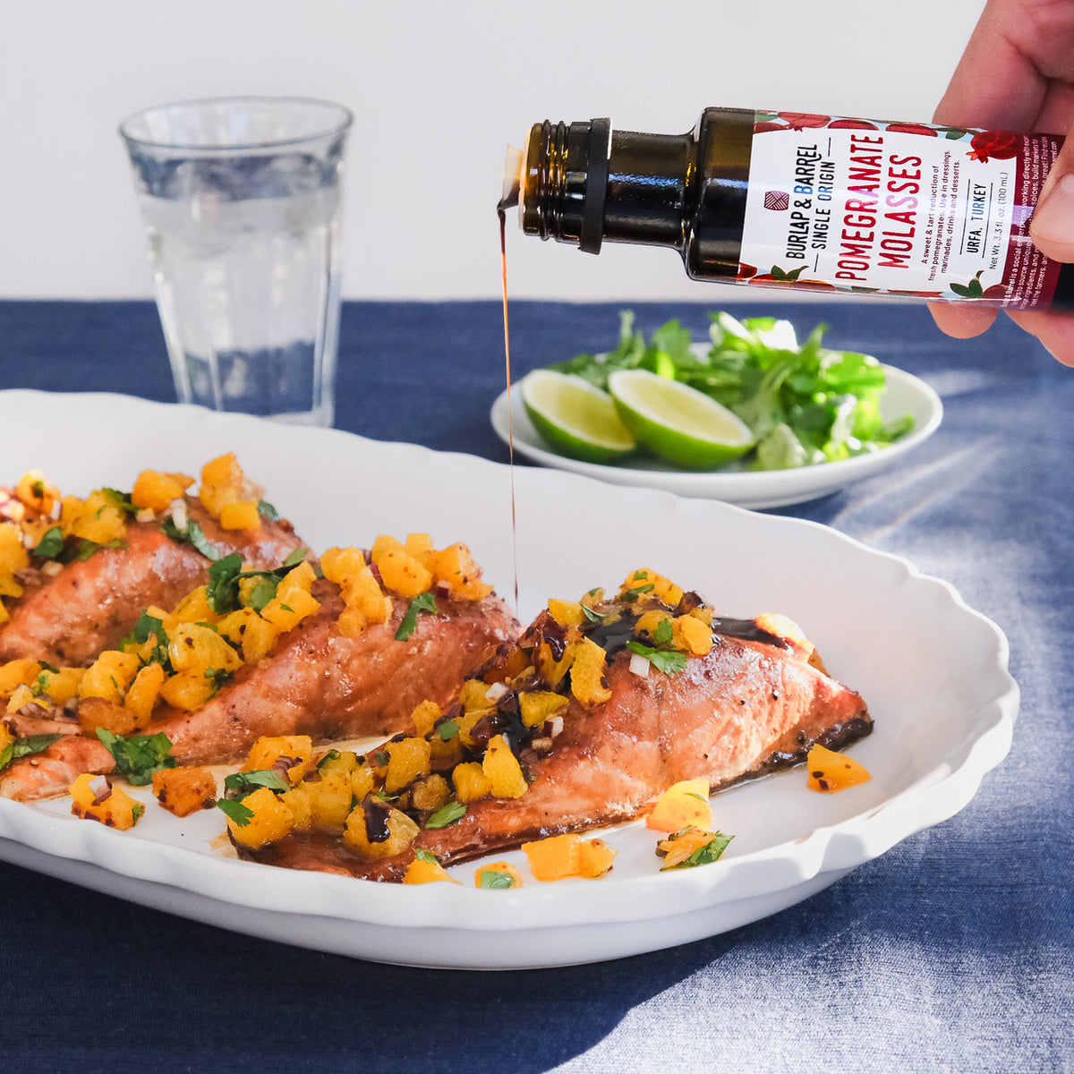 Pomegranate Molasses–Glazed Salmon with Spicy Orange Salsa – Burlap ...
