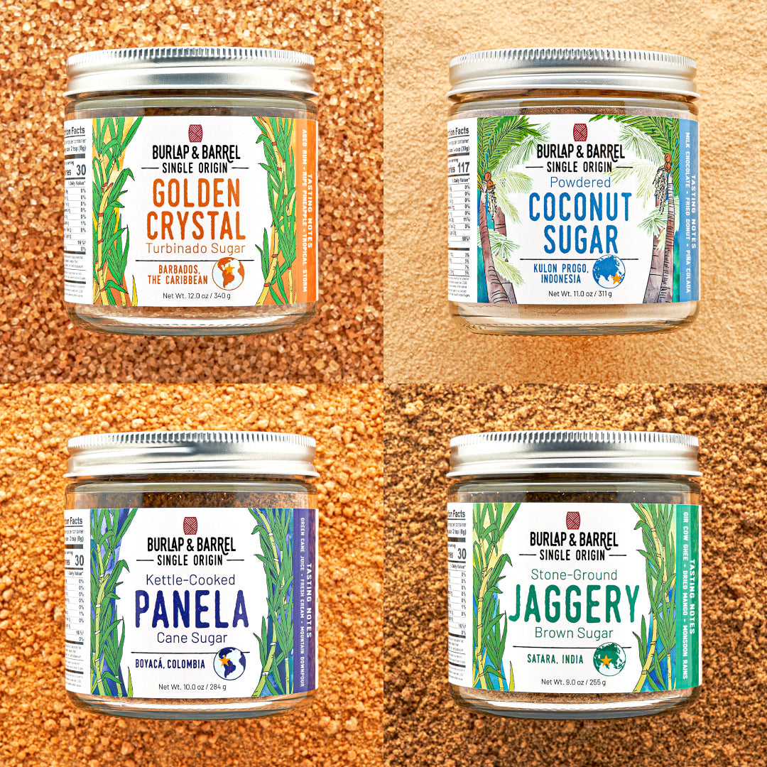 Single-Origin Sugar Trio • 3 Unique Unrefined Sugars | Burlap & Barrel
